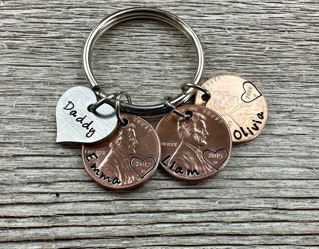 Custom Keychain for Dad, Keepsake Fathers Day Gift, Gift for Dad ...