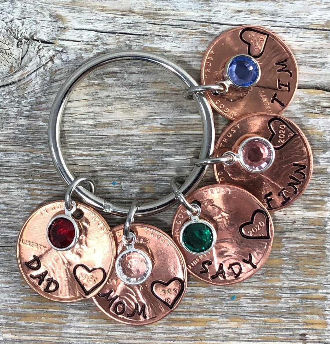 Personalized Family Keychain Custom Family Gift Mom or Dad - Etsy