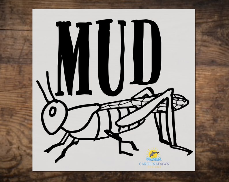 Mud Cricket Decal Cricket Sticker Car Monogram Mudding | Etsy