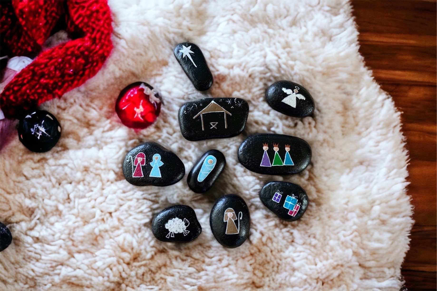 The Nativity Painted Rock Story - Etsy