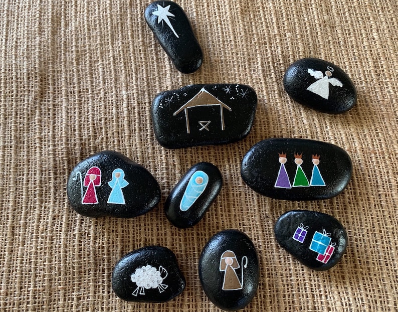 The Nativity Painted Rock Story - Etsy