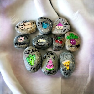 Pun Pocket Rocks-painted Rocks-kindness Stones-bulk Rocks-gifts ...