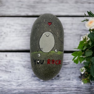 You Rock Funny Painted Rock - Etsy