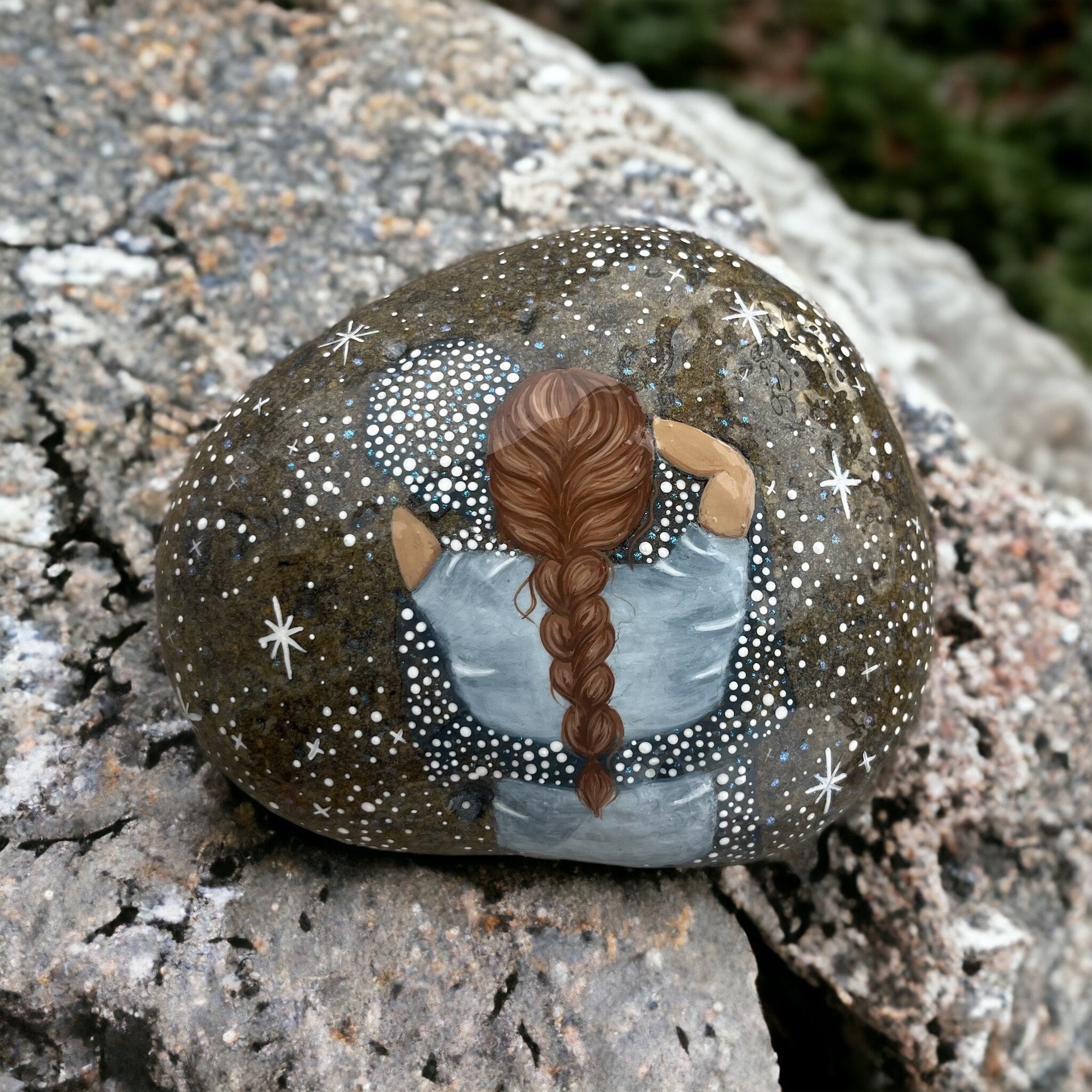 Always Remembered Never Forgotten Starry Embrace Memorial Rock - Etsy