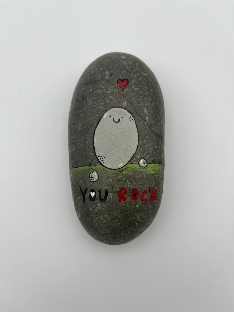 You Rock Funny Painted Rock - Etsy