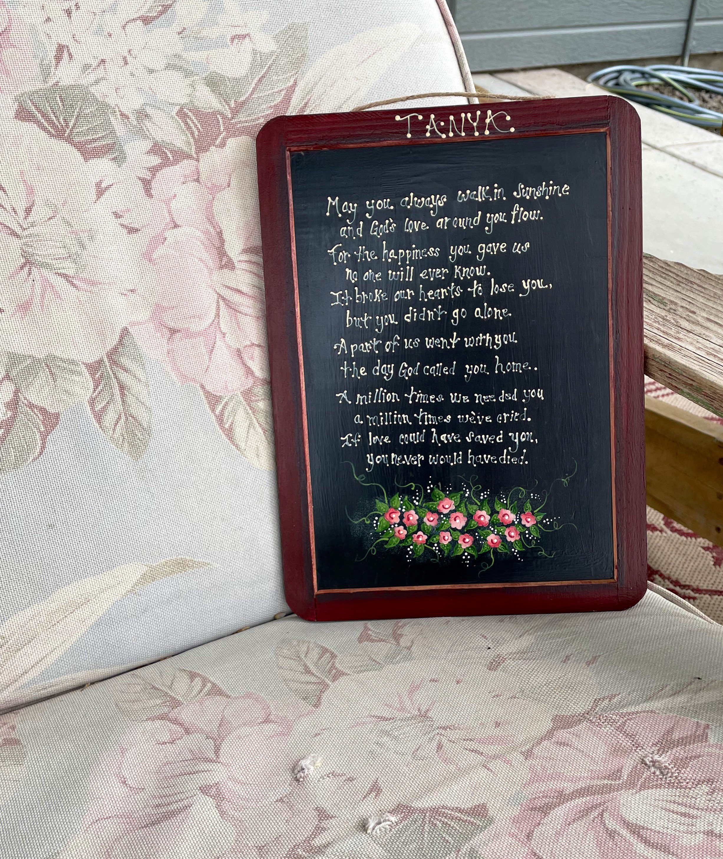 Personalized Memorial Poem for a Lost Loved One - Etsy