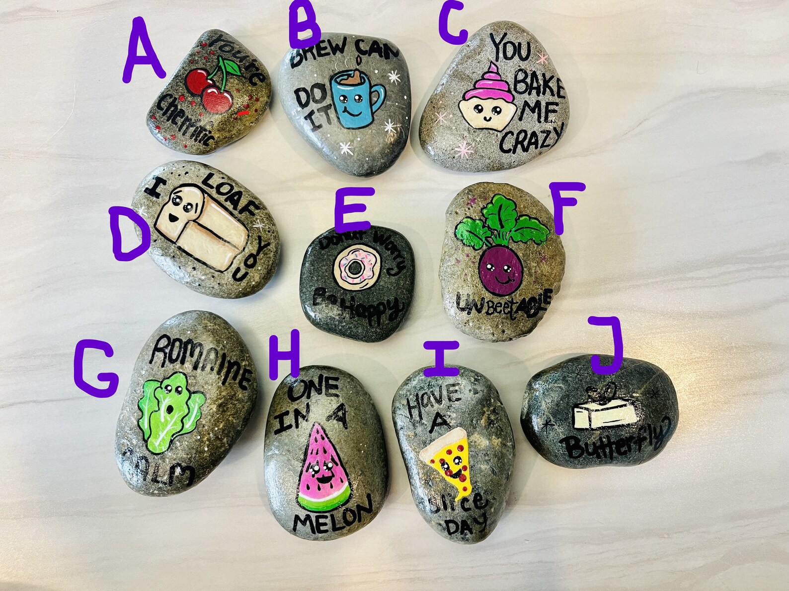 Pun Pocket Rocks-painted Rocks-kindness Stones-bulk Rocks-gifts ...