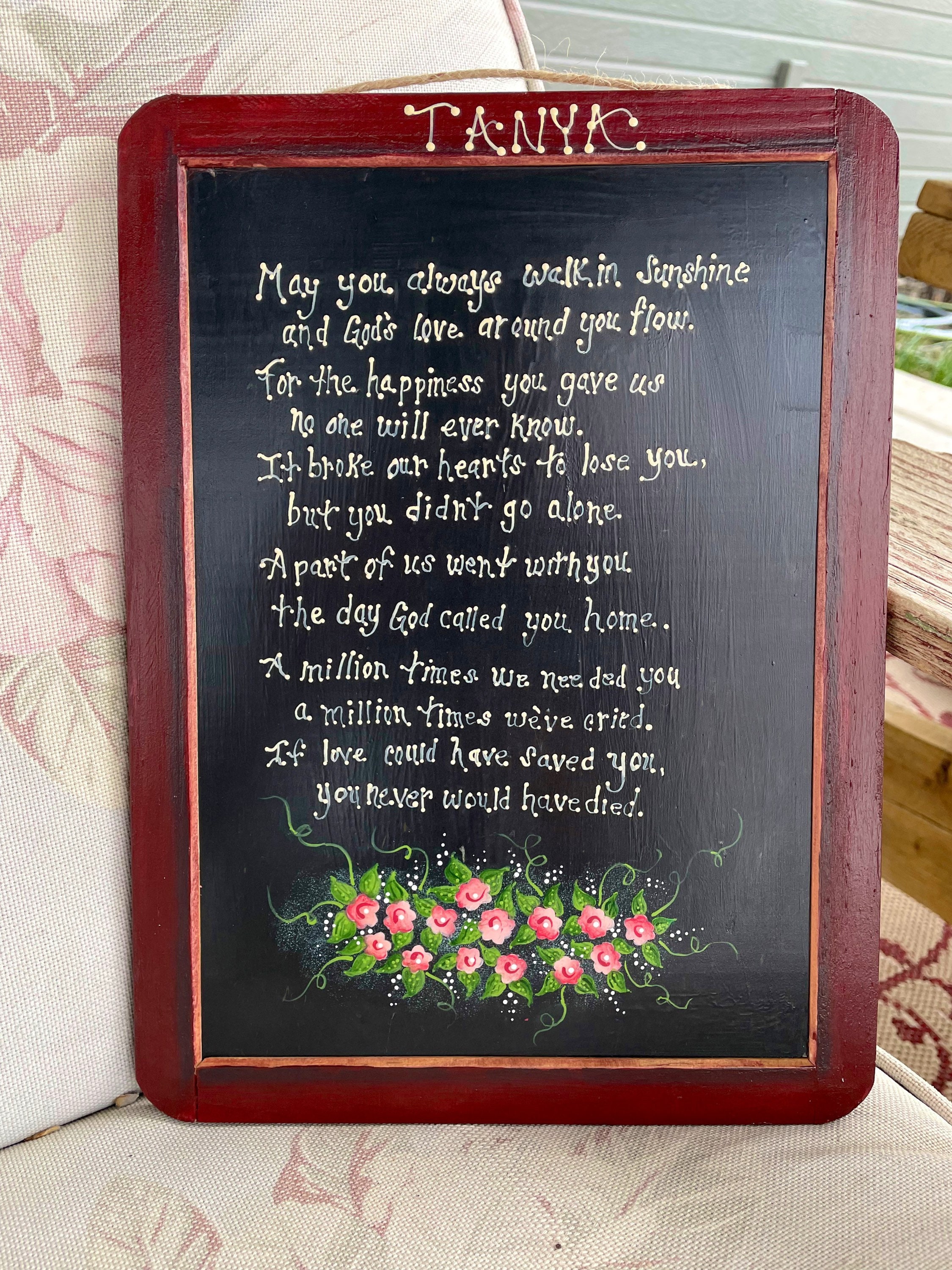 Personalized Memorial Poem for a Lost Loved One - Etsy