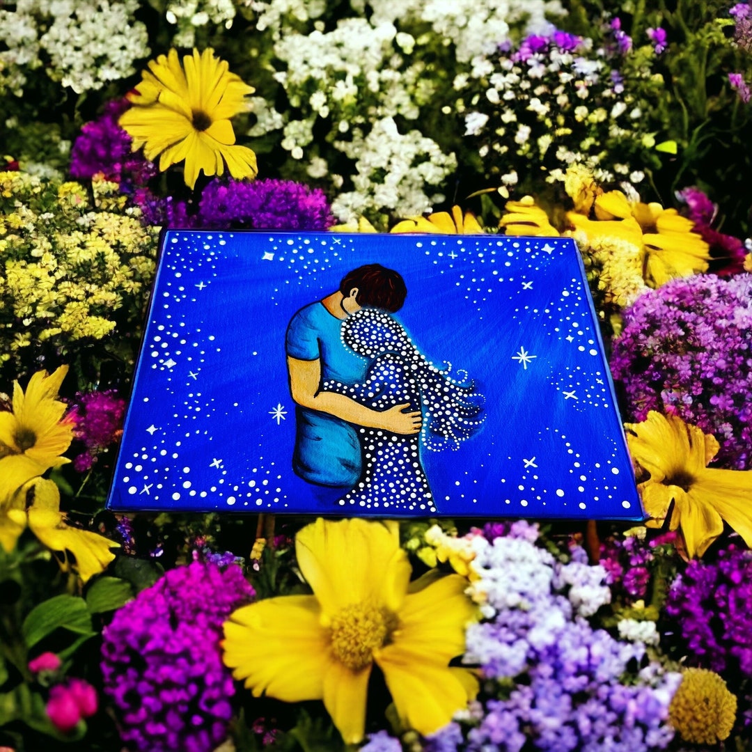 Memorial Always Remembered Never Forgotten Acrylic Painting on Canvas ...
