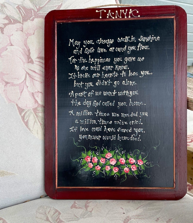 Personalized Memorial Poem for a Lost Loved One - Etsy