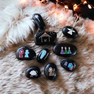 The Nativity Painted Rock Story - Etsy