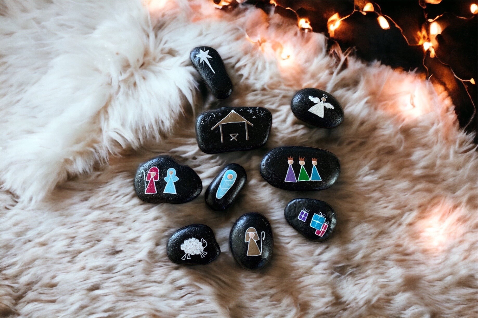 The Nativity Painted Rock Story - Etsy