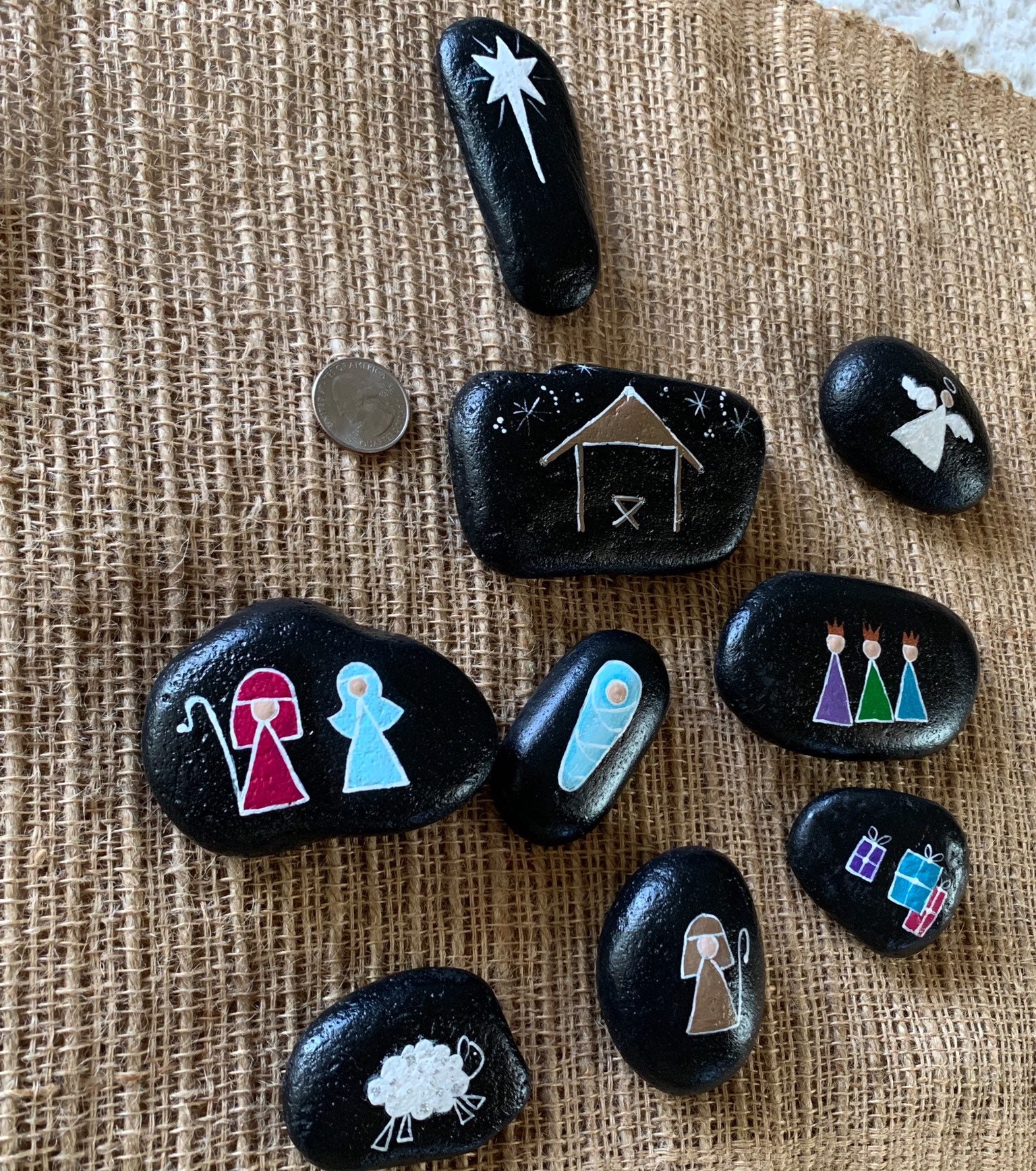 The Nativity Painted Rock Story - Etsy