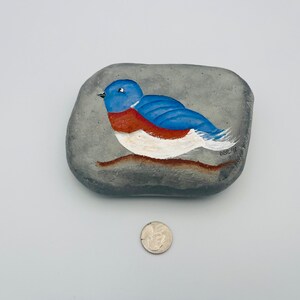 Bluebird Painted Rock Garden Stone - Etsy