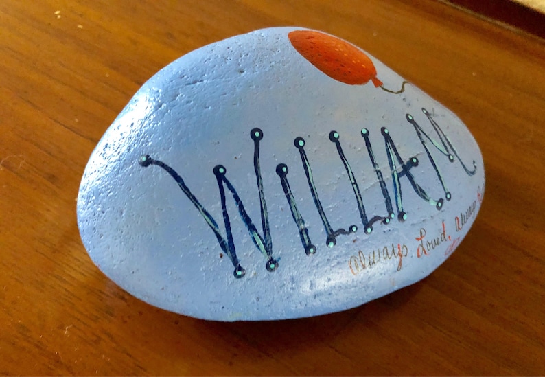 Hand Painted Personalized Memorial/cemetary Stone Painted Rock/ Gift by ...