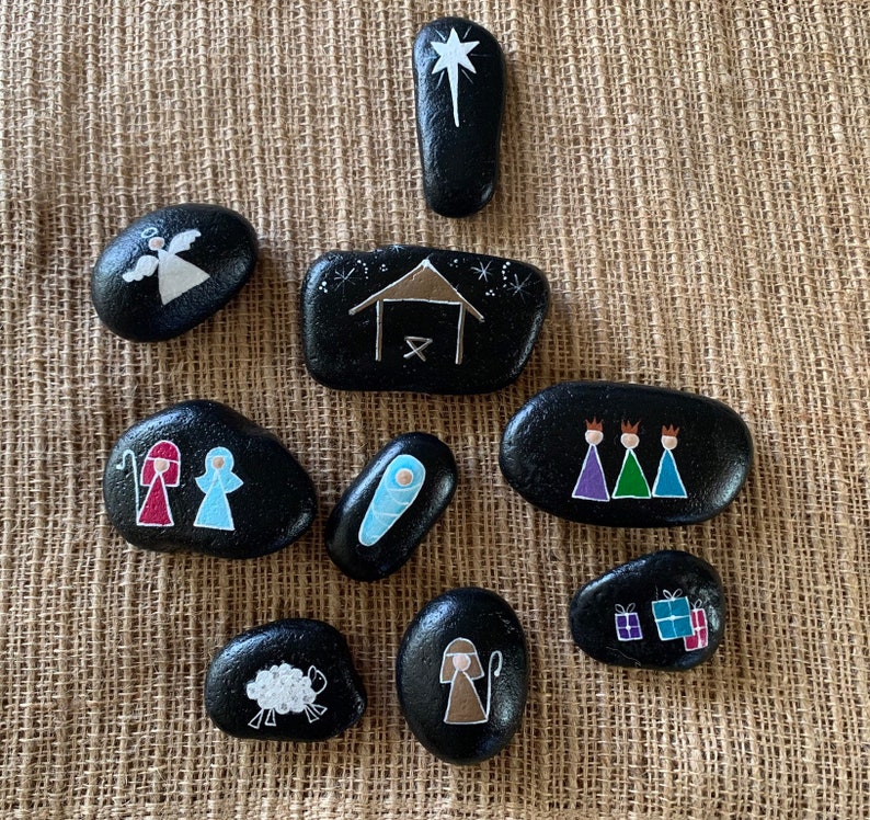 The Nativity Painted Rock Story - Etsy