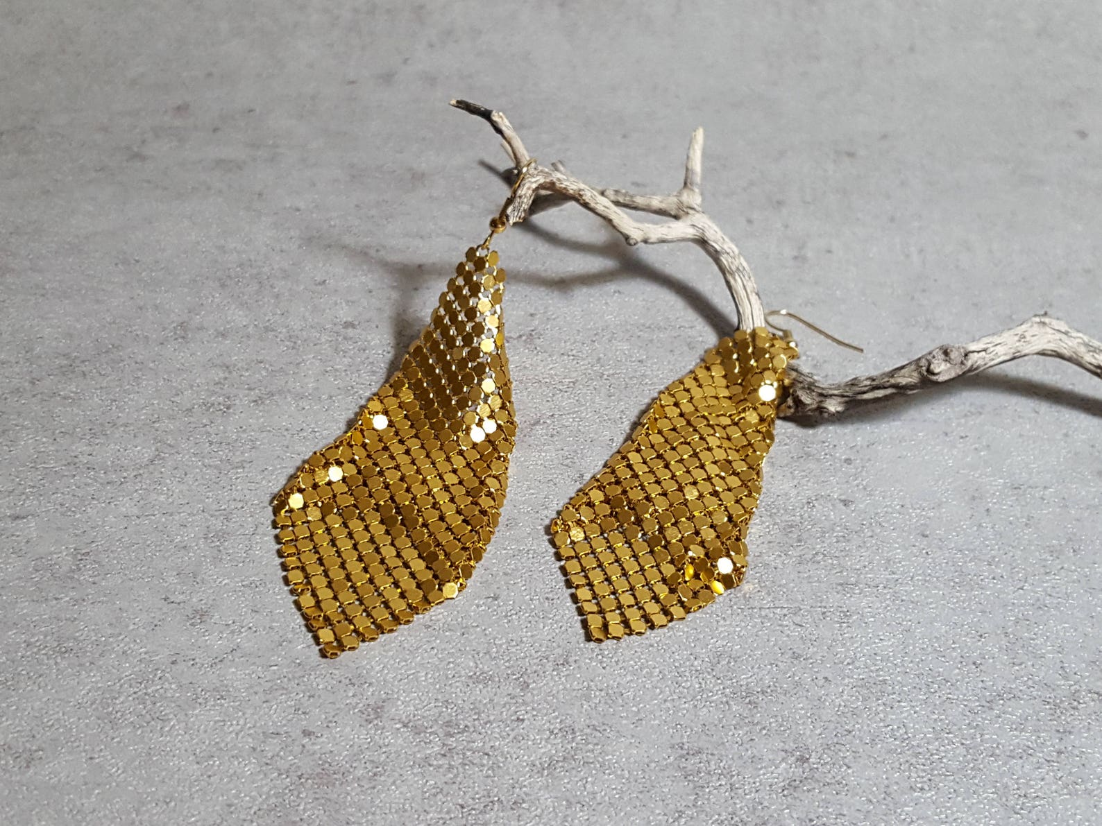Disco Jewelry Mesh Earrings, Gipsy Earrings, 70s 80s Statement Earrings ...