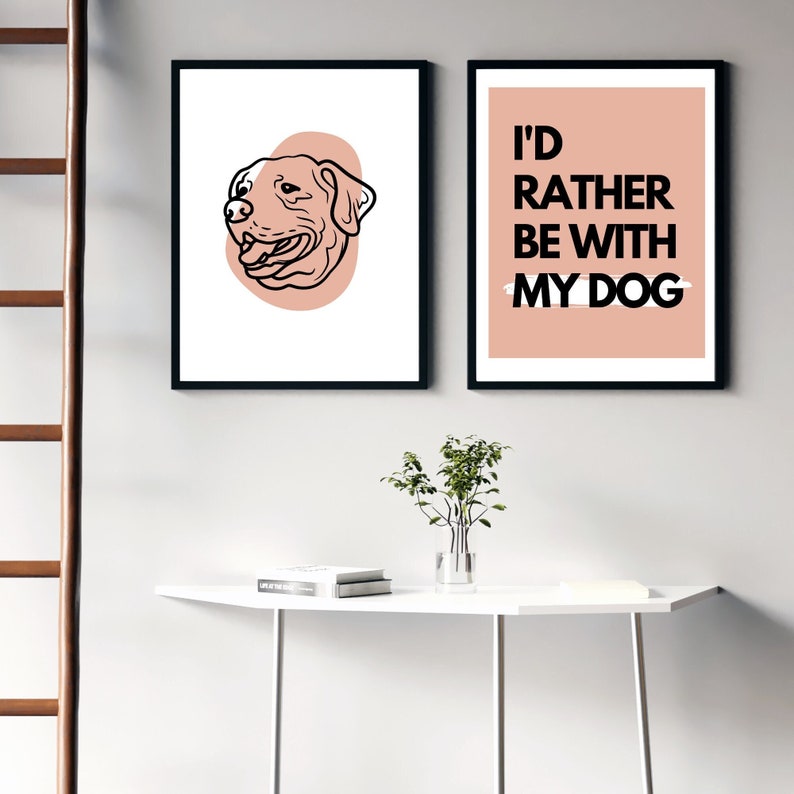 Dog Wall Art Set of 6, Minimal Dog Print, Funny Dog Print, Dog Quotes ...
