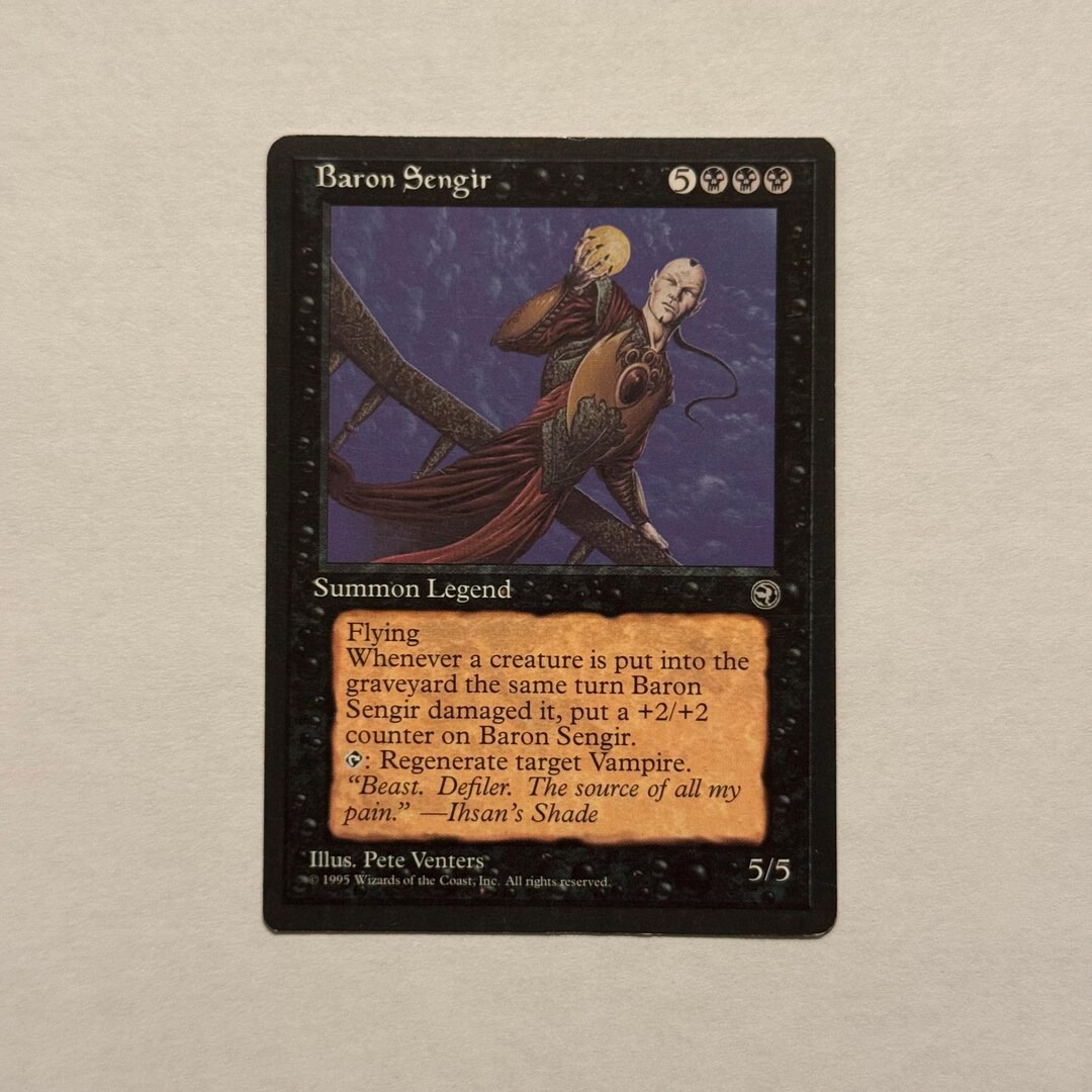 Baron Sengir – Homelands (1995) – Rare Vintage MTG Card – Legendary ...