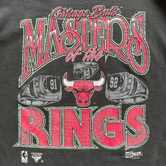 1991-1992 Chicago Bulls NBA Graphic Single-Stitch T-s… - Gem