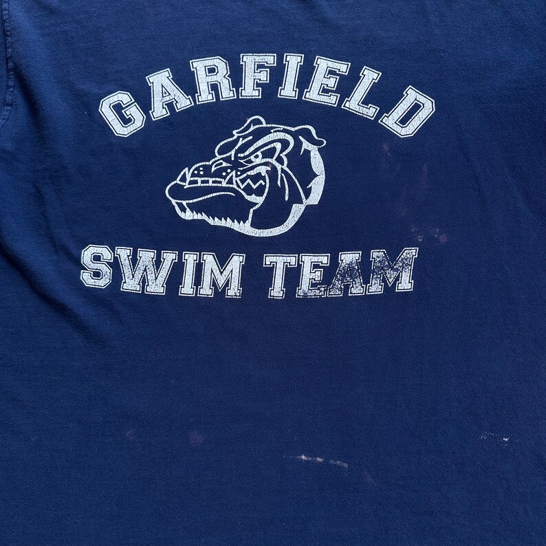 Vintage Garfield Swim Team English Bulldog T-shirt, Size L - Etsy