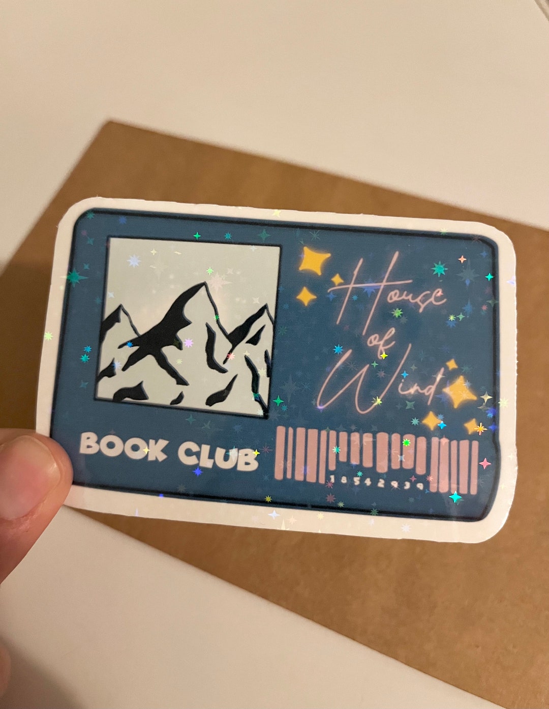 HOUSE OF WIND Sticker, House of Wind Bookclub Sticker, Library Card ...