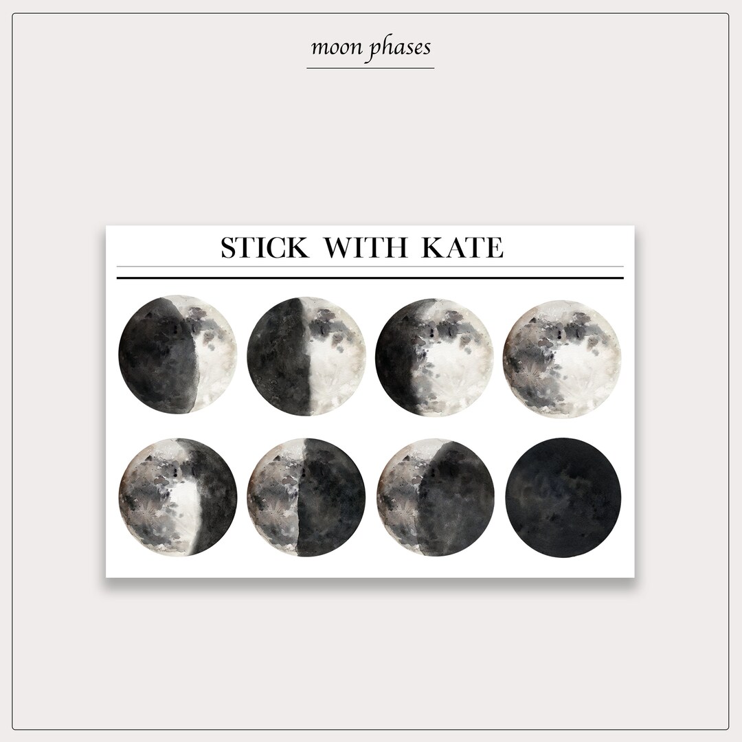 Moon Phases| Moon Stickers | Galaxy Stickers | Bujo Stickers | Planner ...