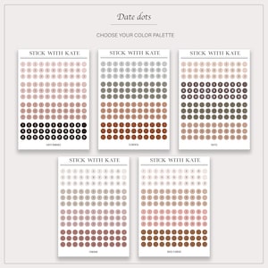 Days of the Month (color) | Date Stickers | Bullet Journal Stickers ...