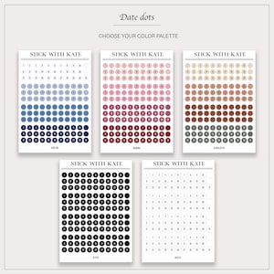 Days of the Month color Date Stickers Bullet Journal Stickers Planner ...
