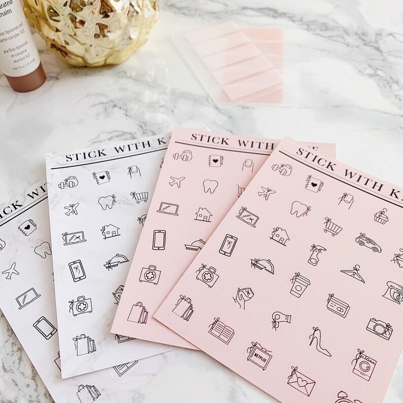 Full sheet icons camera Bullet Journal Stickers Planner | Etsy