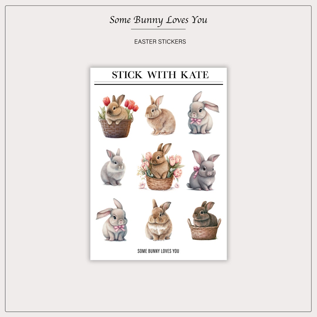 Scenes 1.0 - Some Bunny Loves You | Bujo Stickers | Planner Stickers - Etsy