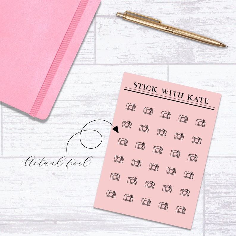 Full sheet icons camera Bullet Journal Stickers Planner | Etsy