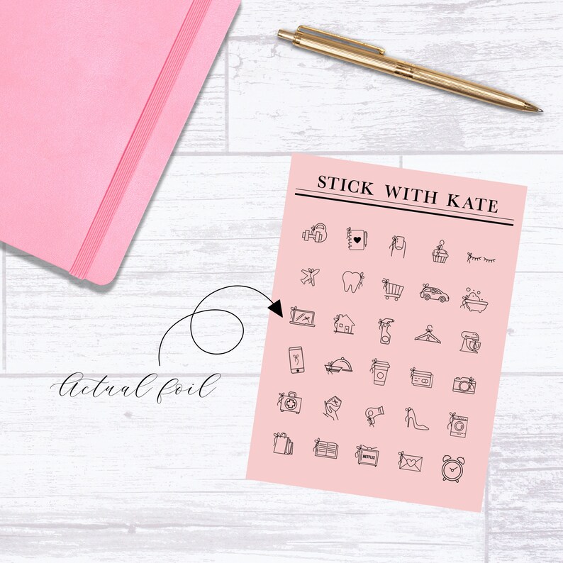 Full sheet icons camera Bullet Journal Stickers Planner | Etsy