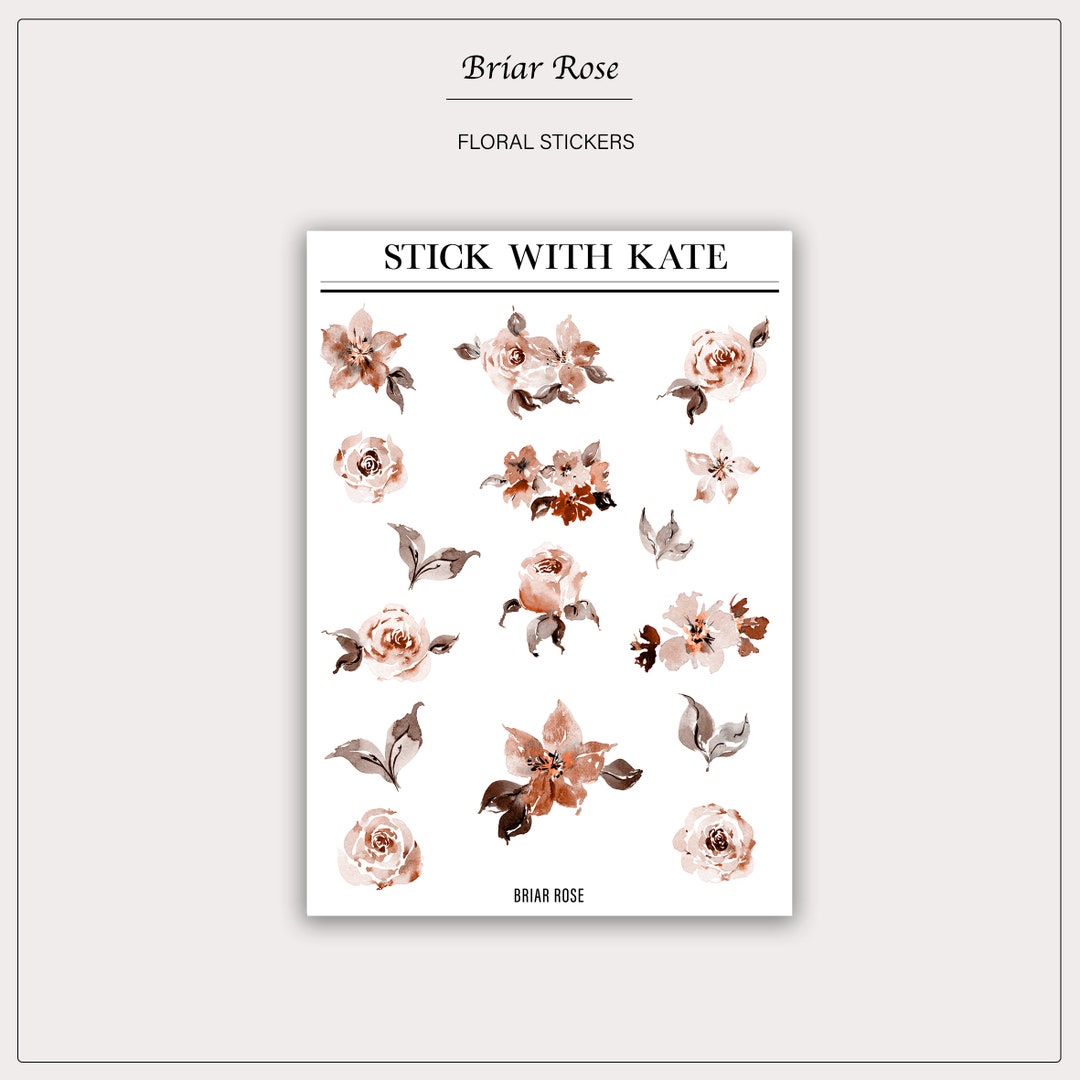 Briar Rose Bujo Stickers Planner Stickers - Etsy