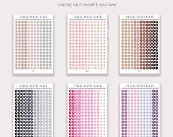 Days of the Month color Date Stickers Bullet Journal - Etsy
