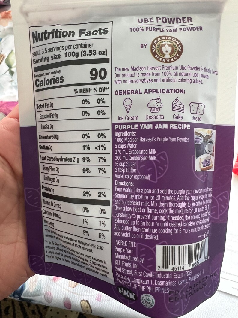 Ube Powder 100% Purple Yam Powder 100g - Etsy