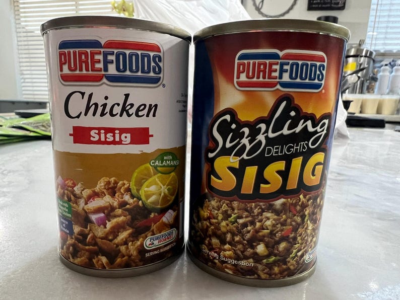 Purefoods Sizzling Sisig and Chicken Sisig 150g - Etsy