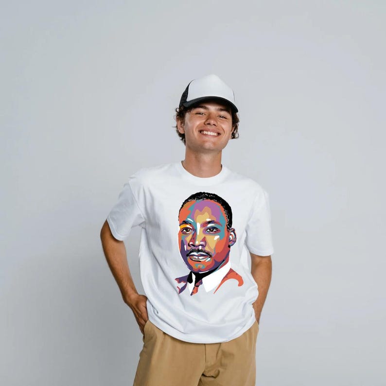 MLK Martin Luther King Jr Portrait Art - 4 Files! Digital Download - Etsy