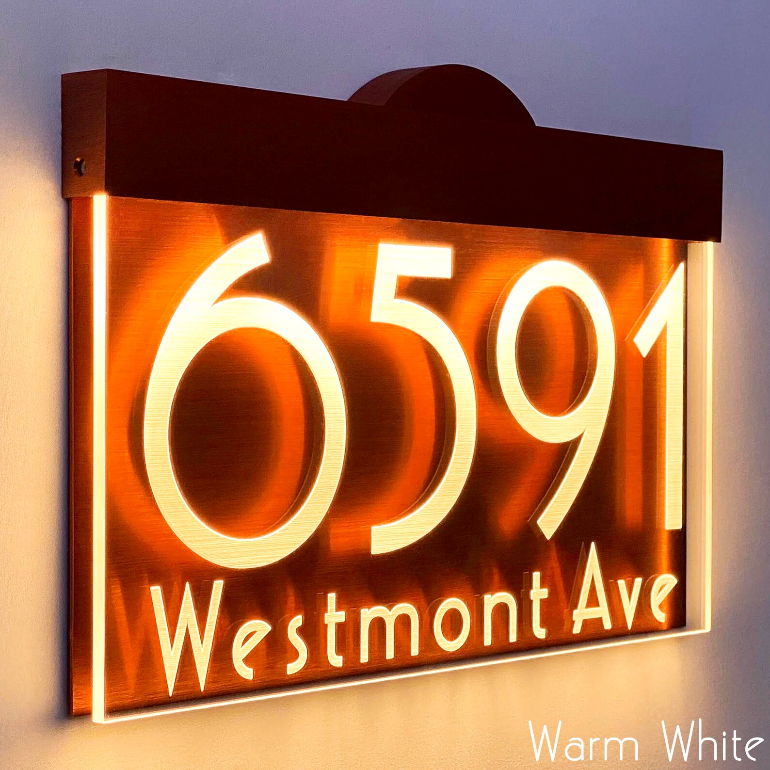 12-16 V AC Version Custom Illuminated Led Address Sign Plaque | Etsy