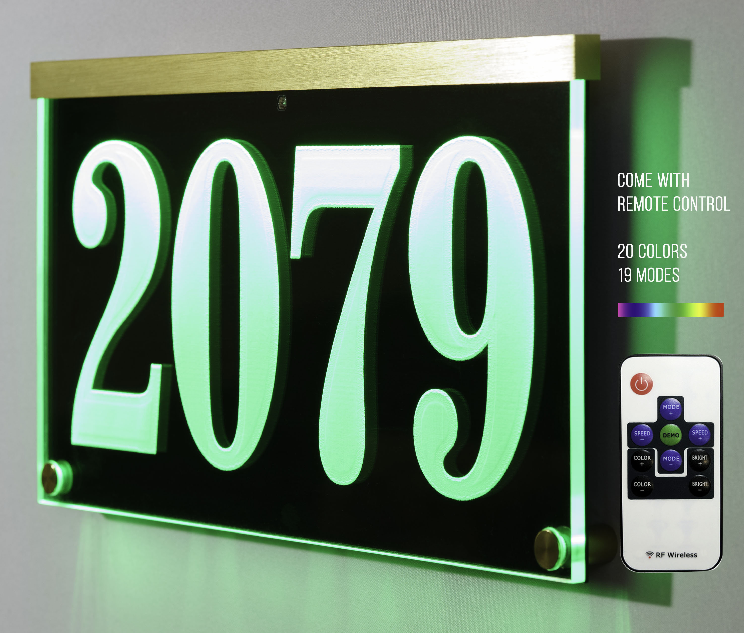 12V DC Illuminated Address Sign Plaque House Numbers LED | Etsy