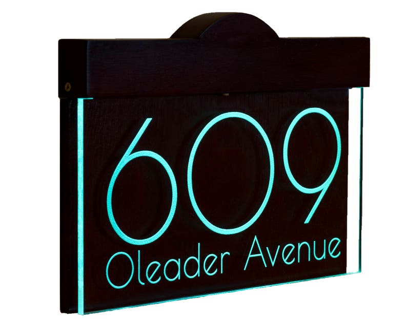 12-16 V AC Version Custom Illuminated Led Address Sign Plaque | Etsy