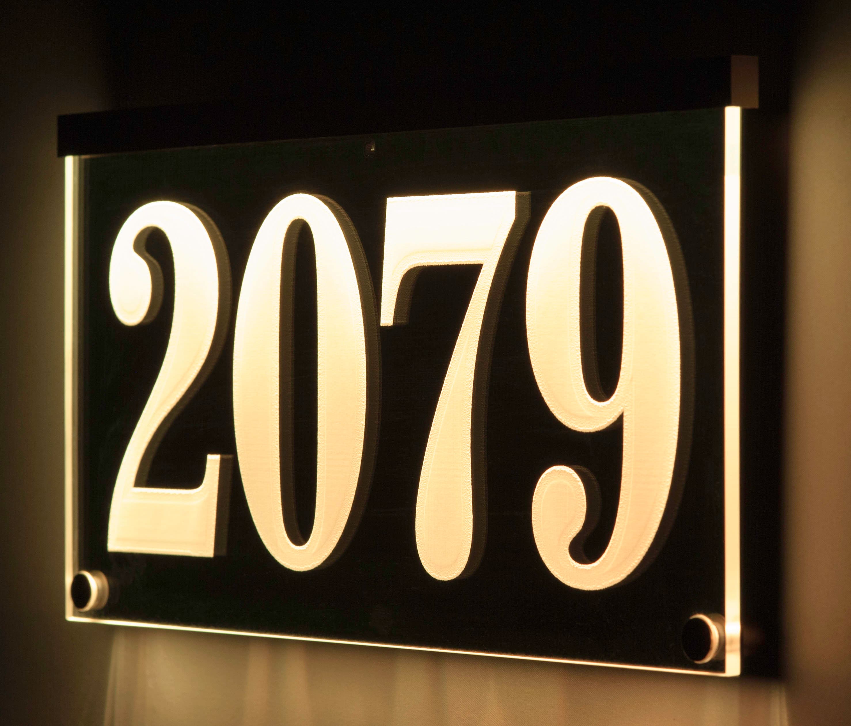 12V DC Illuminated Address Sign Plaque House Numbers LED | Etsy