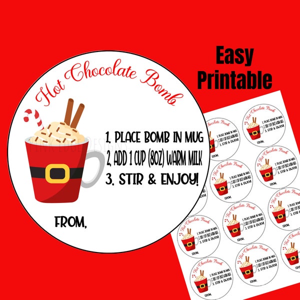 Hot Cocoa Bomb Tags - Etsy