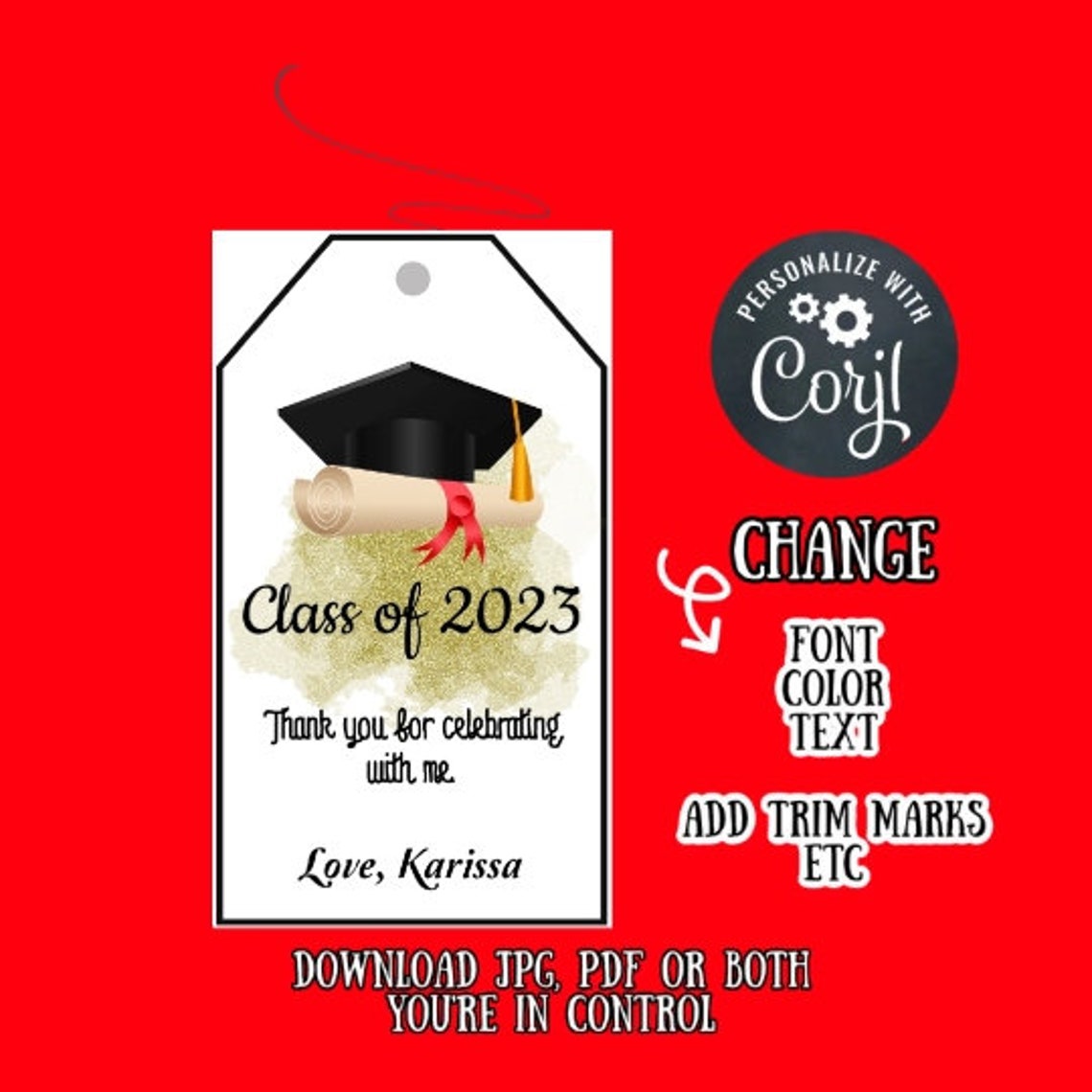 2023 Graduation Gift Tags - Etsy