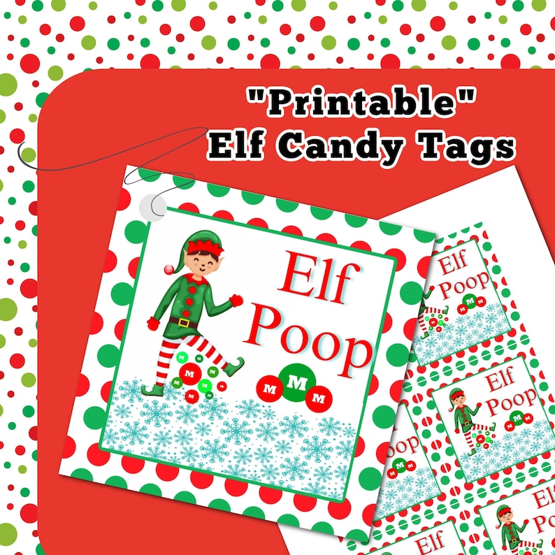 Elf Poop, Christmas Candy Tags, Elf Poop Tags, Elf Ideas, Elf Treat ...