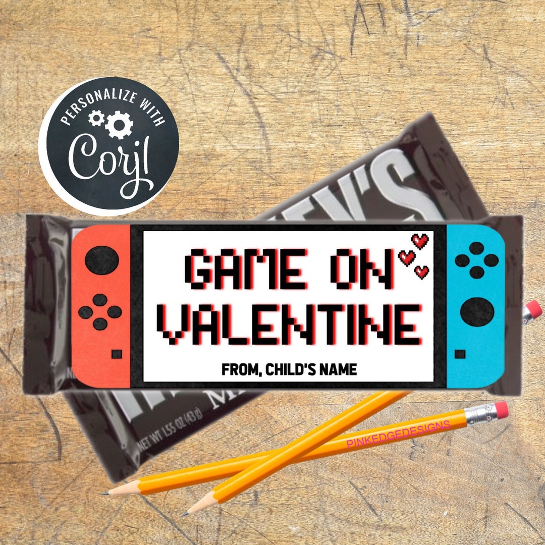Editable Switch Valentine Wrapper, Video Game Controller, Printable ...