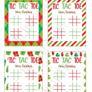Christmas Tic Tac Toe Game, Printable Christmas Game, Instant Download ...