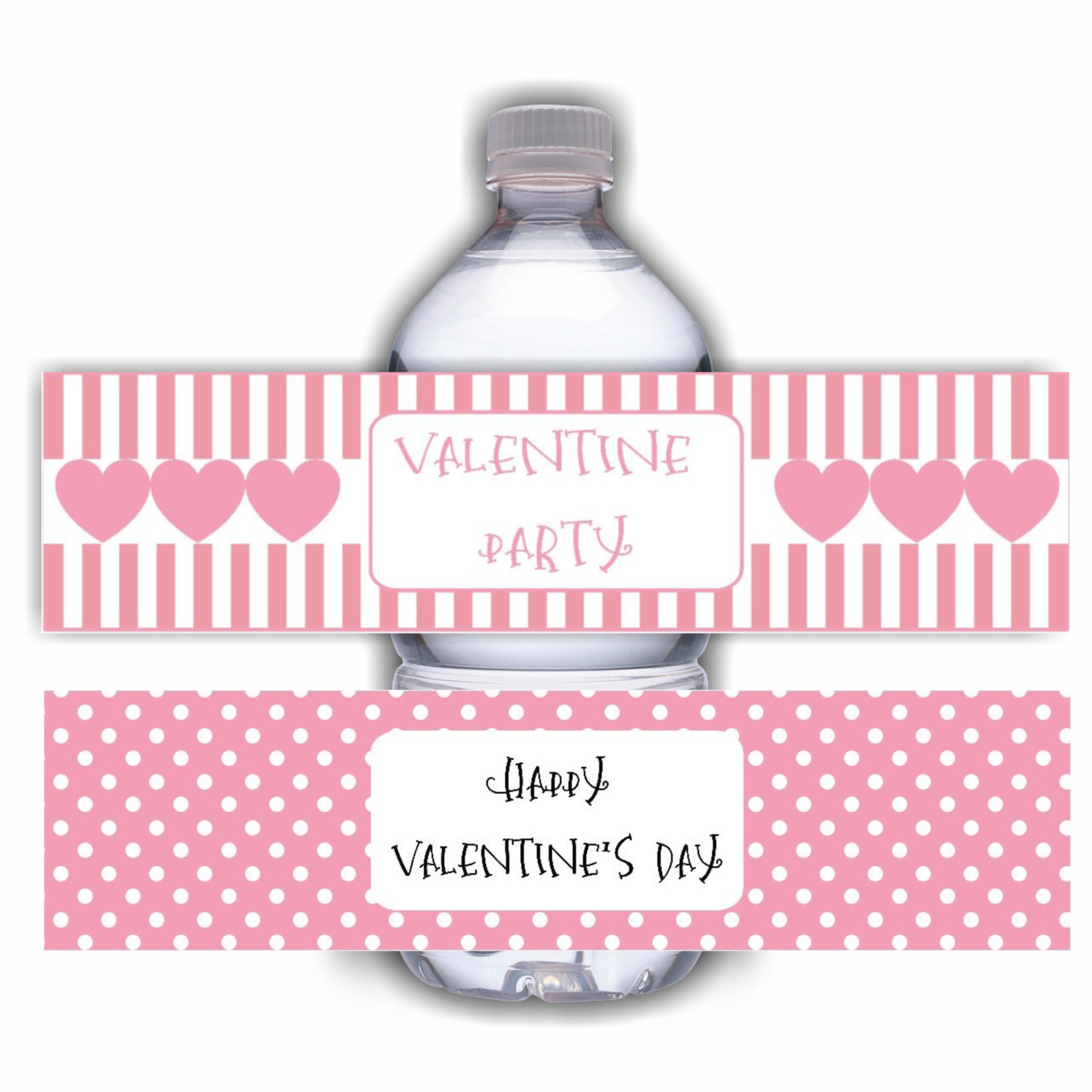 Valentines Day Bottle Water Bottle Labels Party Favors Valentine Party ...