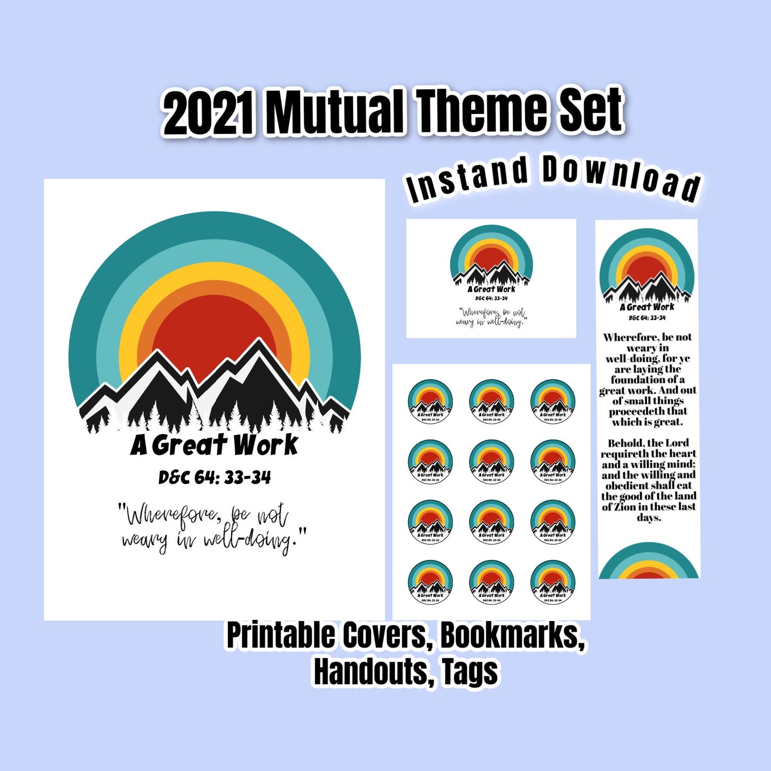 A Great Work 2021 Mutual Theme BUNDLE Young Women Young Men - Etsy