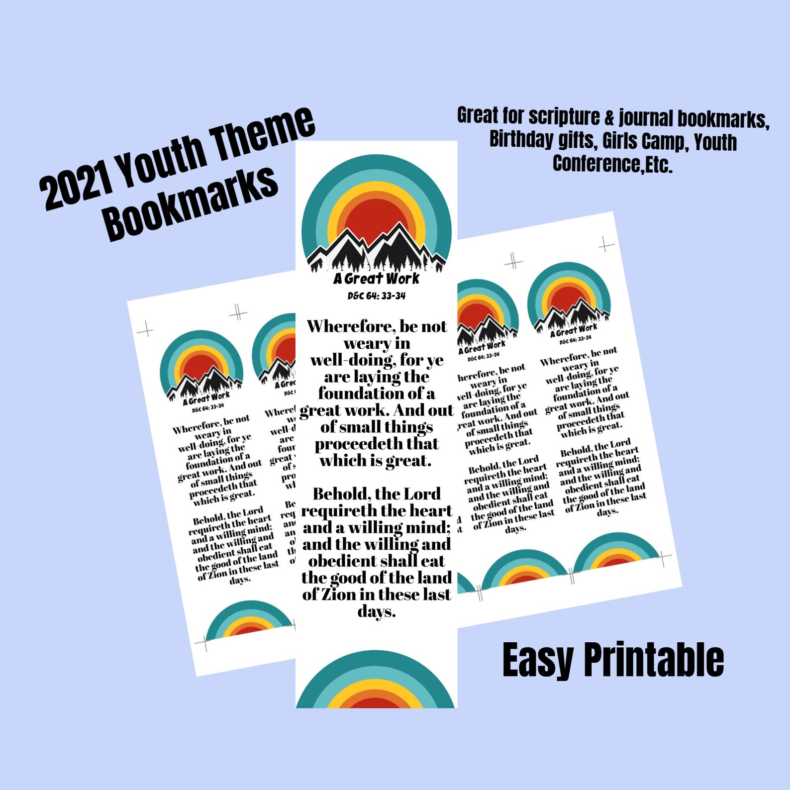 A Great Work 2021 Mutual Theme BUNDLE Young Women Young Men - Etsy